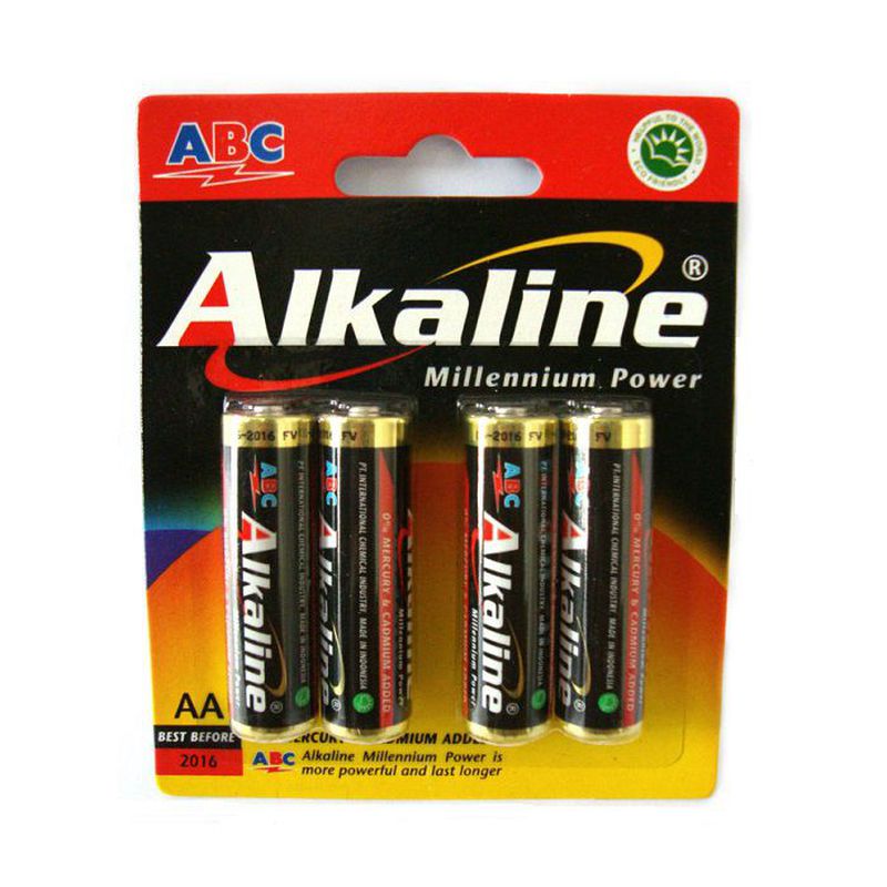 ABC Baterai Alkaline Millennium Power - AA - 1 Set Isi 4 Baterai