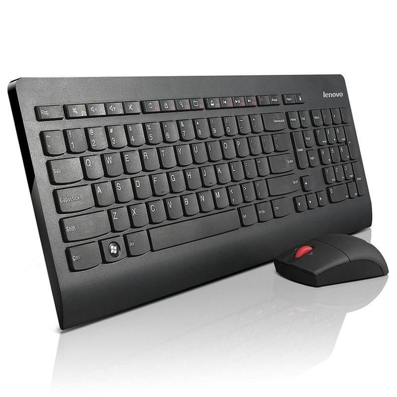 Lenovo Wireless Edge Keyboard dan Mouse - Hitam