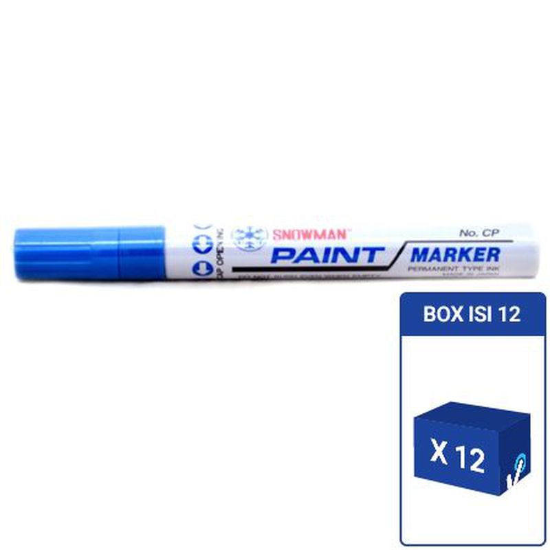 Snowman Spidol Marker Paint CP-16 - Tinta Biru - 1 Kotak Isi 12 Pcs - Biru