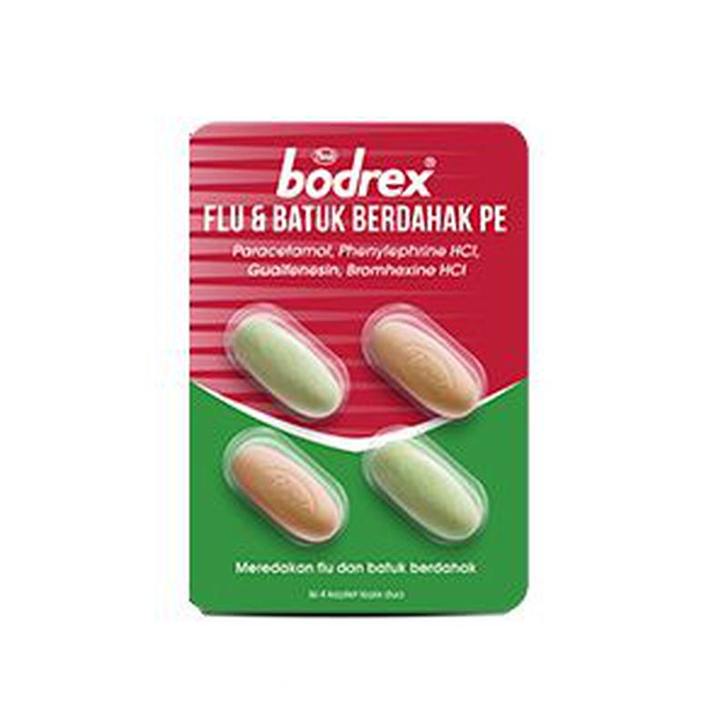Bodrex Obat Flu & Batuk Berdahak - 1 Set Isi 6 Blister @ 4 Tablet