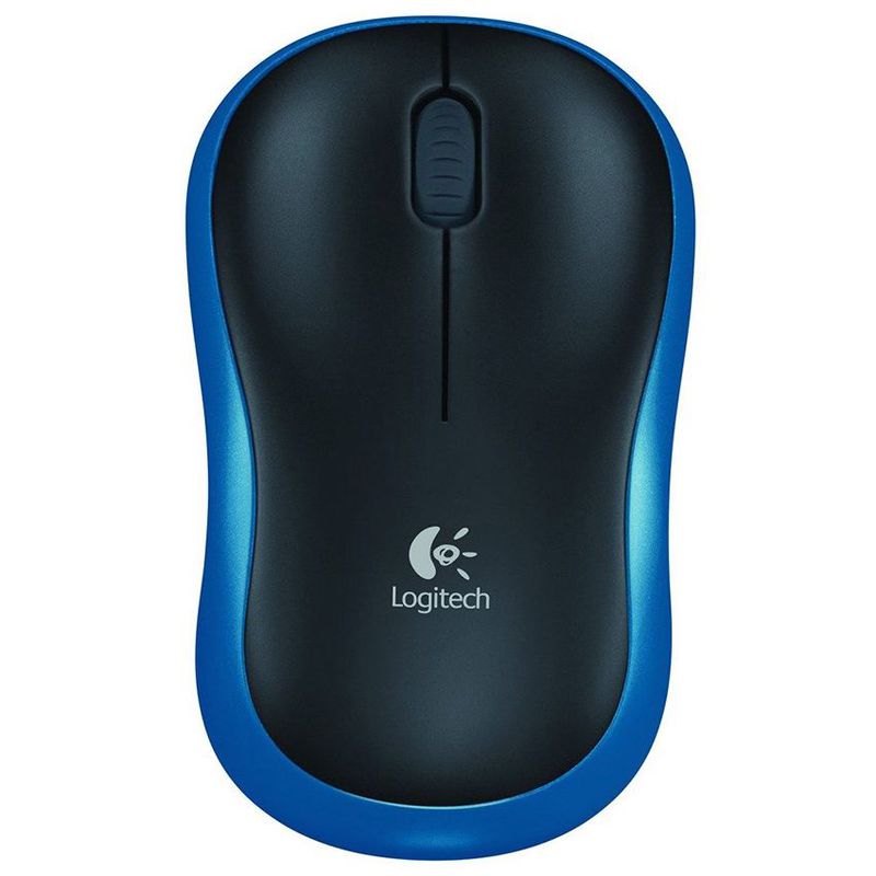 Logitech M 185 Wireless Mouse - Biru - Biru