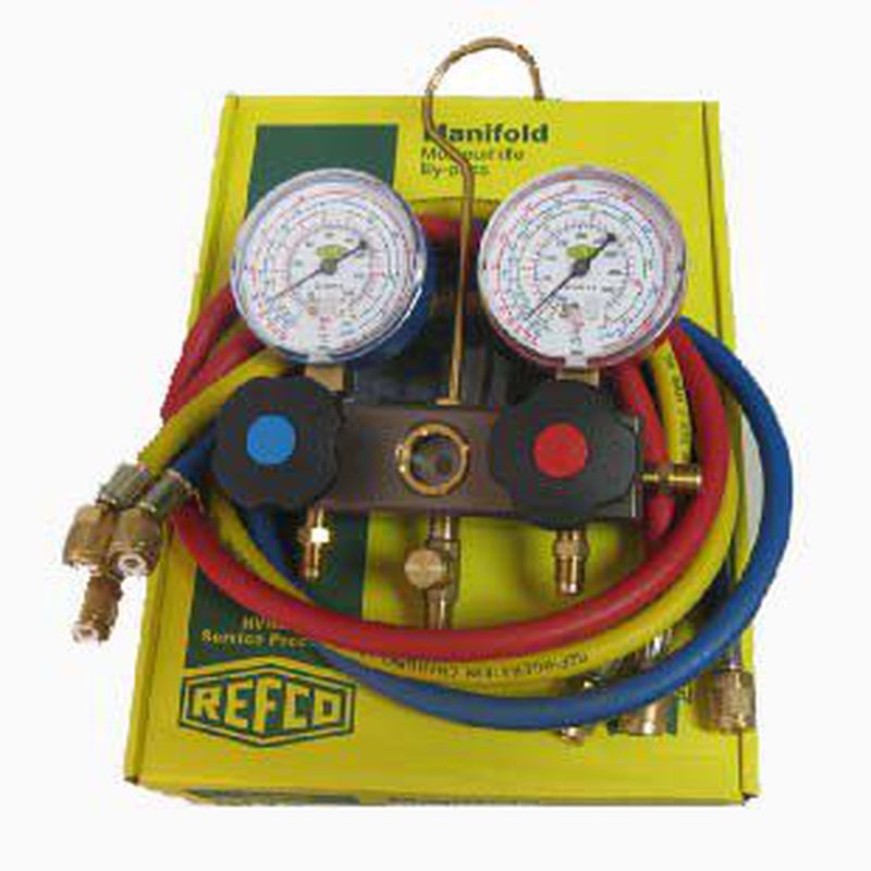 Manifold Refco Gauge BM2-6-DS-R22 - 870 psi - Kuning - Kuning