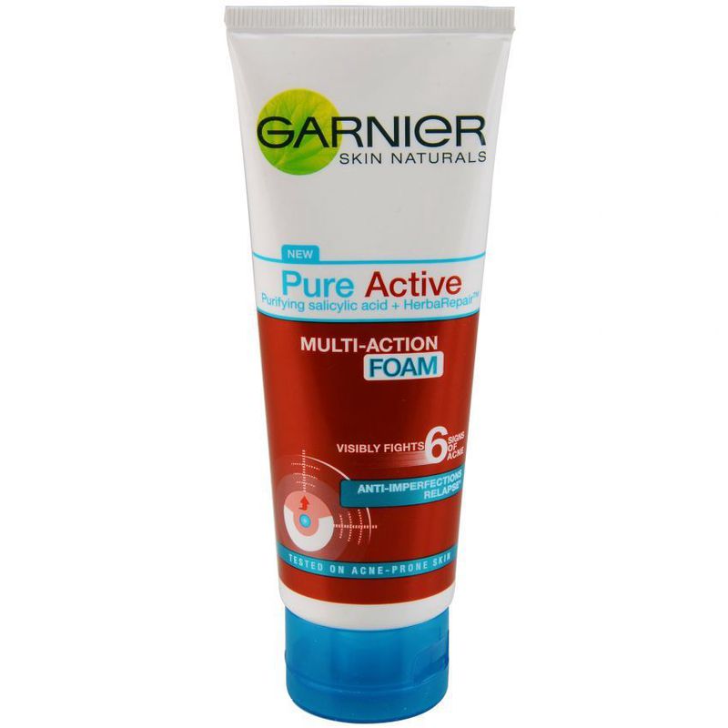 Garnier Pure Active Multi Action Foam - 1 Karton Isi 24 Pcs @ 50 ml