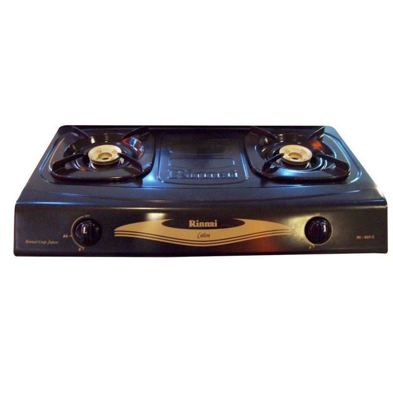 Rinnai Kompor Gas 2 Tungku RI-522C - Hitam - Hitam