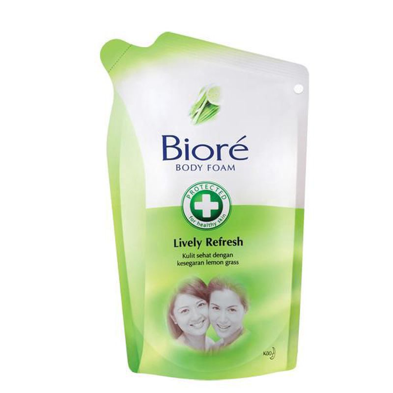 Biore Body Foam Lively Refresh Pouch - 1 Karton Isi 24 Pcs @ 250 ml