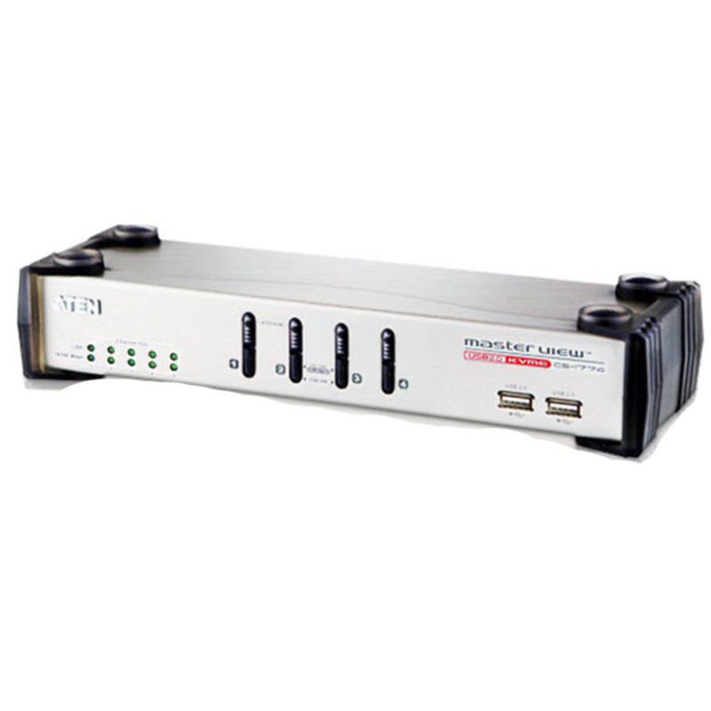 Aten 4 Port Usb Kvme Switch With 5 Port Rj45 10 100mbps Ethernet Port 2