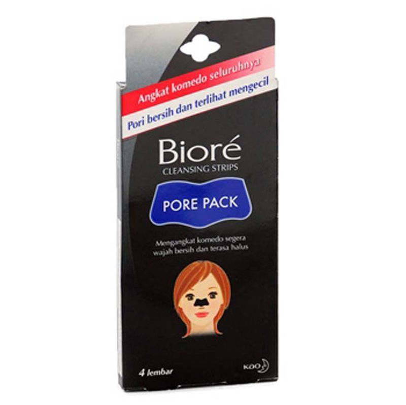 Biore Pore Pack Black - 1 Karton Isi 24 Pak x 4 Pcs