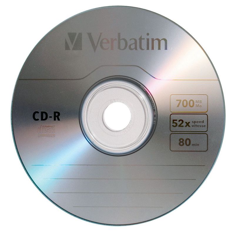 Verbatim CD-R Jewel Case - 700 MB - 52x - 80 Menit - 1 Set Isi 10 Pcs ...
