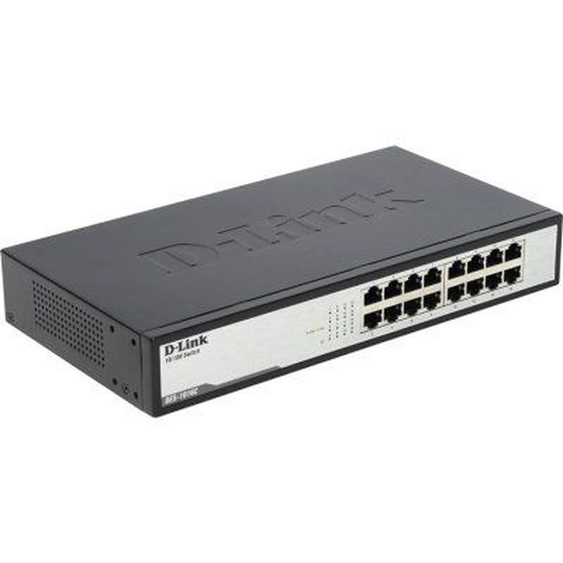 D-Link 16-Port Unmanaged Ethernet Switch DES-1016C - Casing Metal ...
