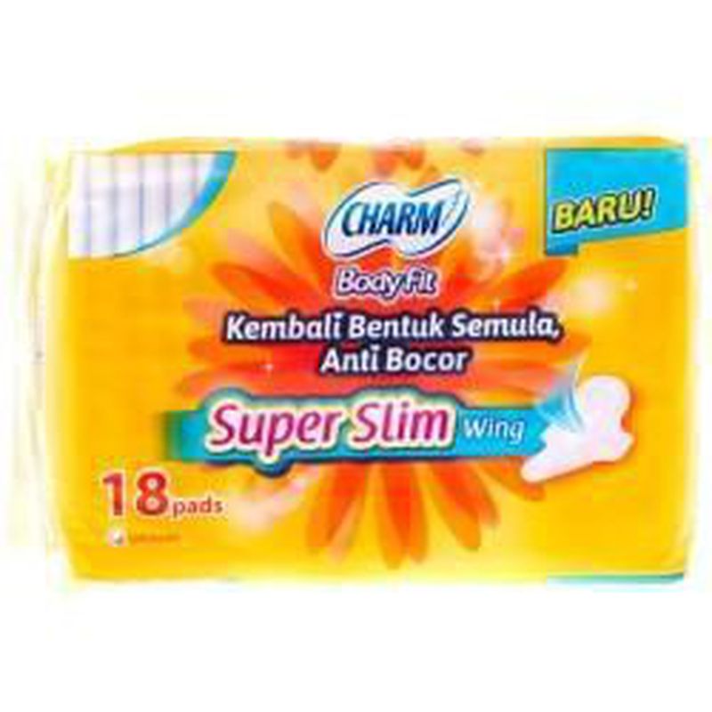 Charm Body Fit Super Slim Wing - 1 Karton Isi 24 Pcs