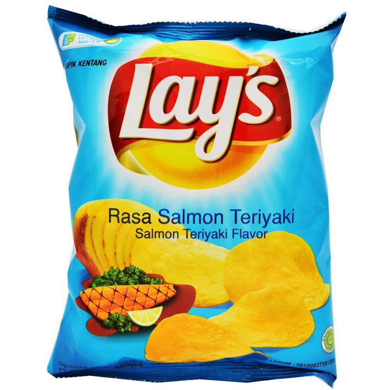 Lay's Keripik Kentang Rasa Salmon Teriyaki - 40 Gr - 1 Karton Isi 40 Pcs