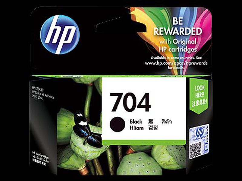 HP Original Ink Cartridge 704 - CN692AA - Hitam - Hitam