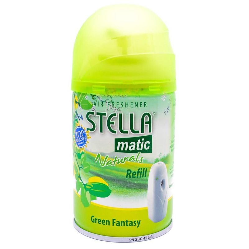 Stella Matic Refill - Green Fantasy - 1 Set Isi 12 Kaleng @ 225 ml - Hijau