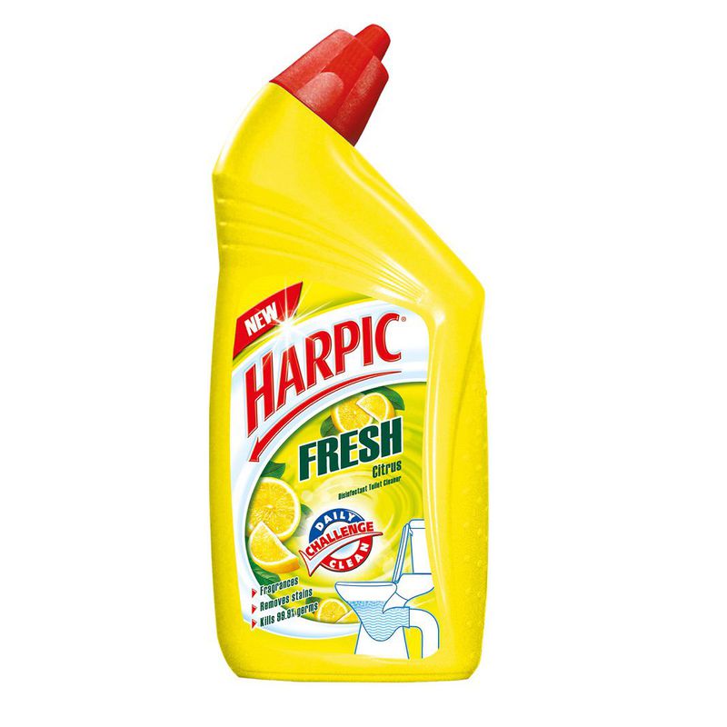 Harpic Disinfectant Toilet Cleaner Fresh - Lemon - 1 Box Isi 12 Botol ...