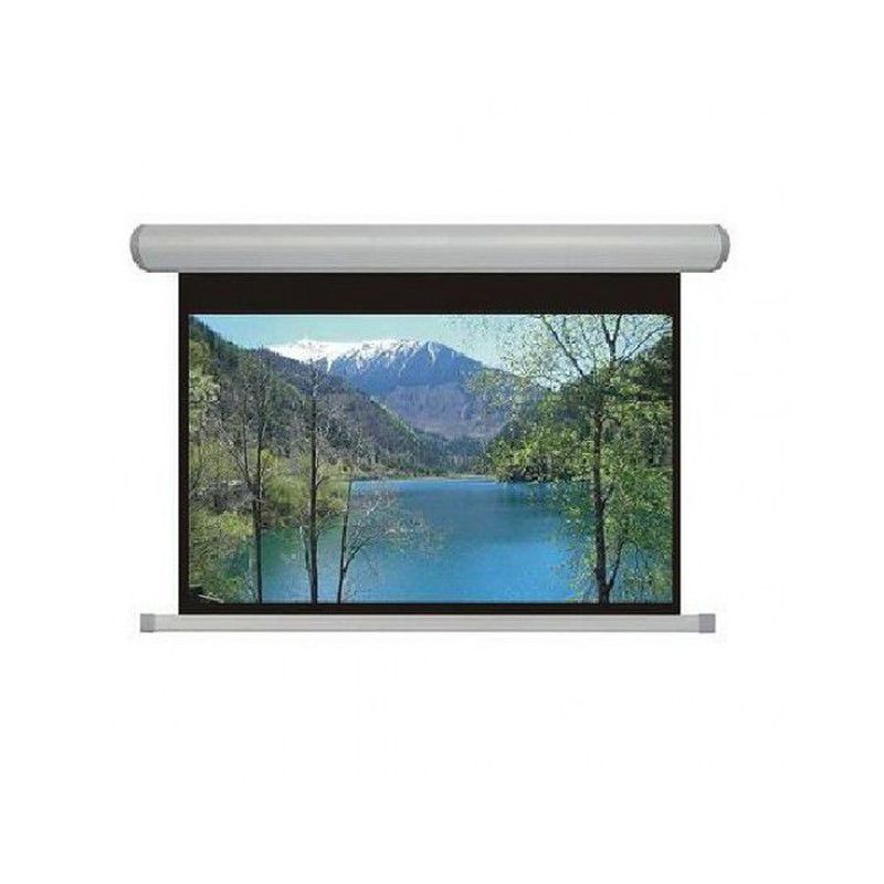 Brite Layar Proyektor Deluxe Motorized DMR-2424 - 96 Inci - Putih - Putih