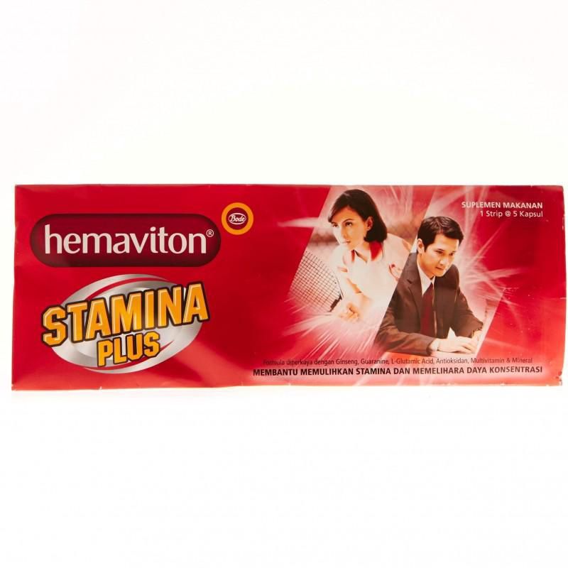 Hemaviton Stamina Plus Suplemen Makanan - 1 Set Isi 10 Strip @ 5 Kapsul