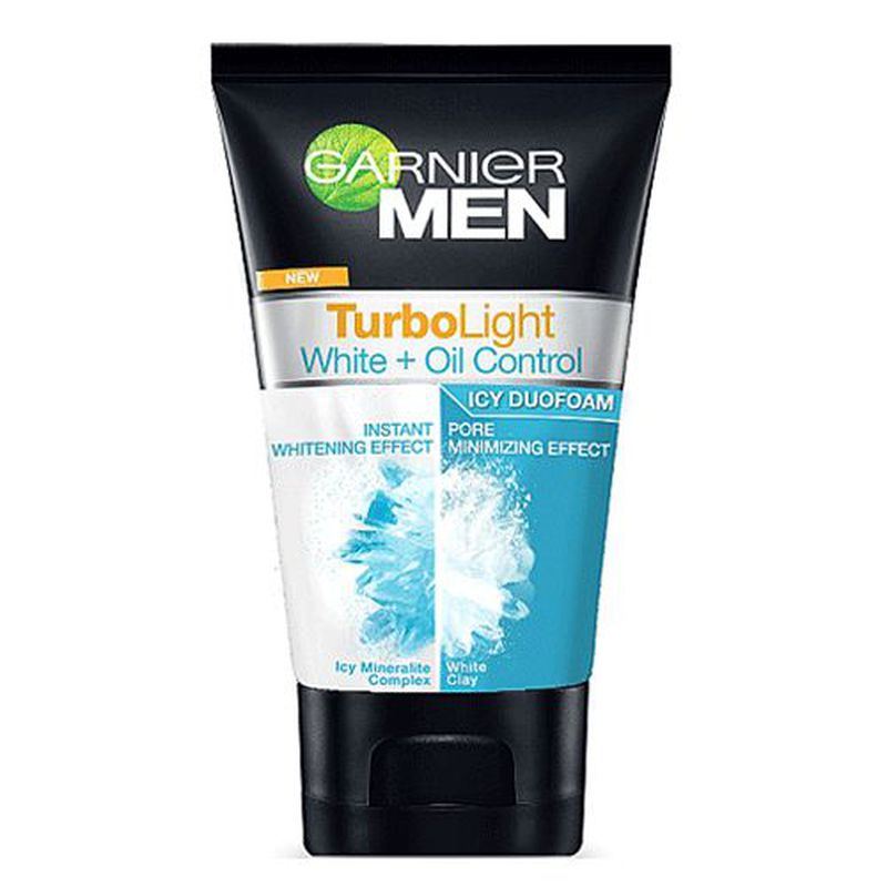 Garnier Men Icy Duo Foam TurboLight - White & Oil Control - 1 Box Isi ...