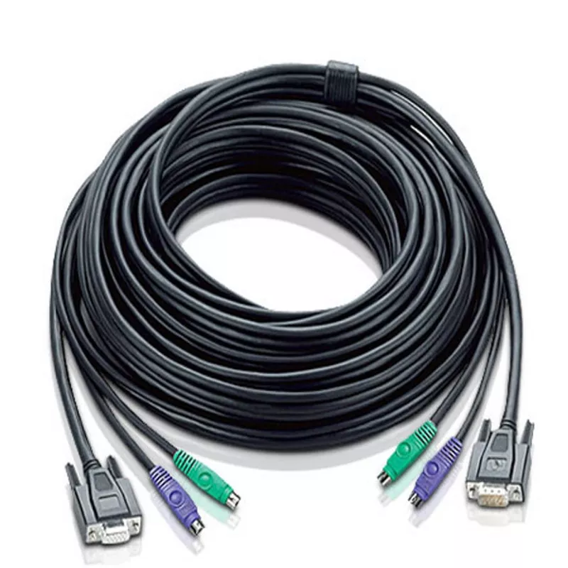 Aten Kabel PS/2 KVM 2L-1020P - Hitam