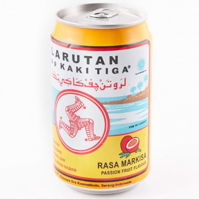 Larutan Cap Kaki Tiga Markisa Kaleng - 320 ml - 1 Kotak Isi 24 Pcs