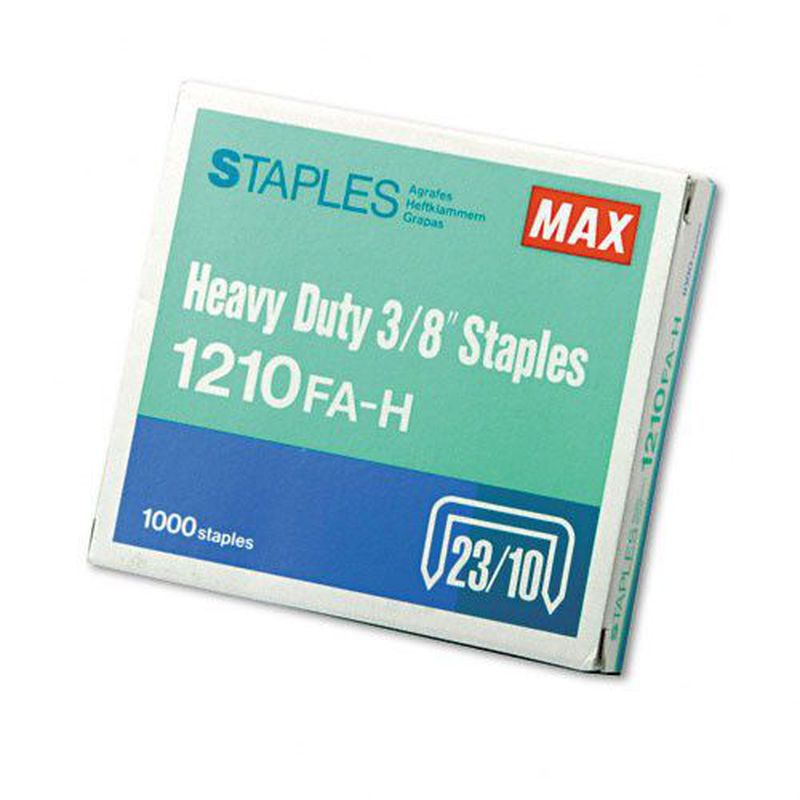 Max Heavy Duty Staples 1210 FA-H - Isi 1000 - 3/8 Inci - 1 Kotak Isi 10 ...