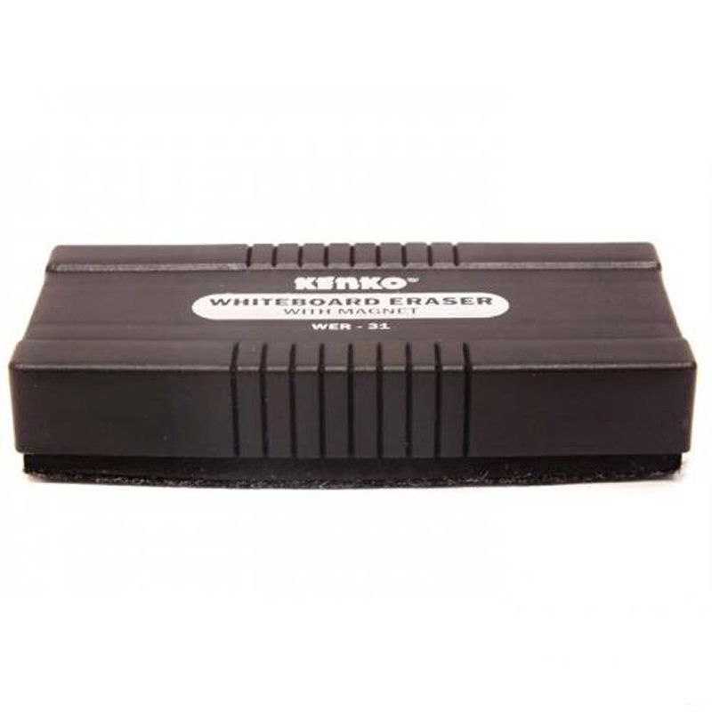Kenko Magnetic Whiteboard Eraser WER-31 - Hitam - 1 Pak Isi 12 Pcs - Putih