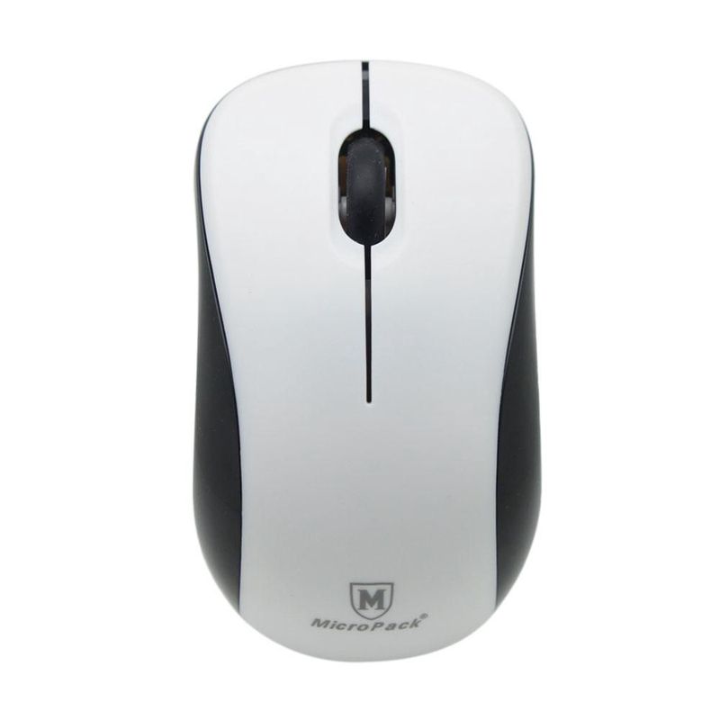Micropack Mouse Wireless MP-766W + Mouse Pad - Putih - Hitam - Putih Hitam