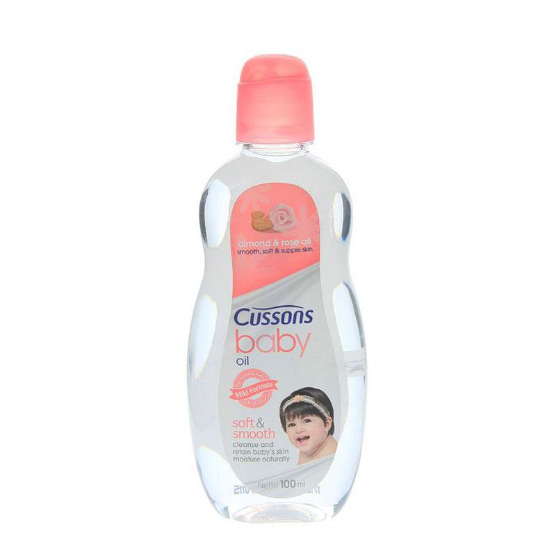 Cussons Baby Oil Soft & Smooth - Almond & Rose Oil - 1 Botol Isi 48 ...