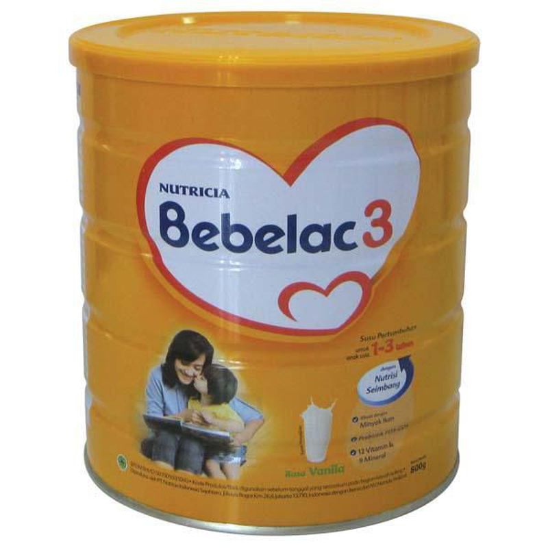 Bebelac 3 Vanila+BBNutri - 800 gr - Kaleng Isi 12 - Putih