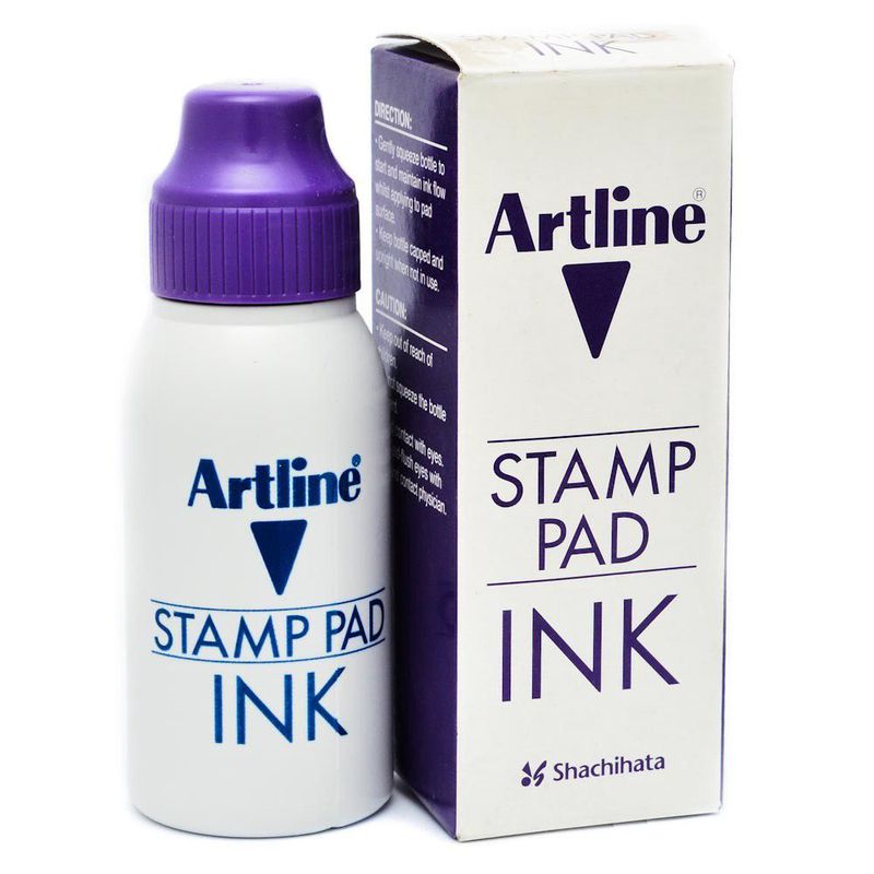 Artline Stamp Pad Ink ESA-2N - Ungu - 1 Set Isi 12 Botol @ 50 ml ...
