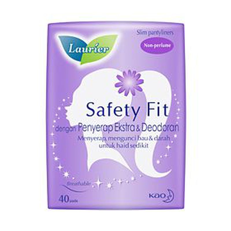 Laurier Pantyliner Safety Fit Non Perfumed - 1 Karton Isi 42 Pcs