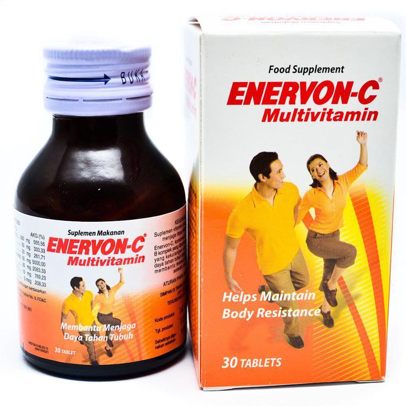 Enervon-C Multivitamin - 1 Set Isi 24 Botol @ 30 Tablet