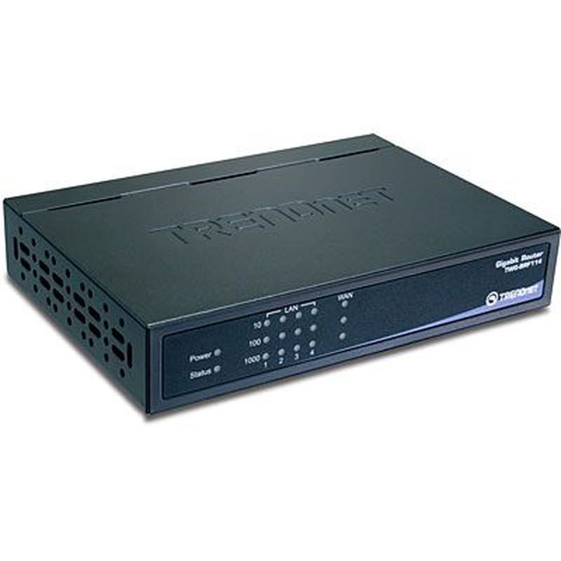 TRENDnet 4-Port Gigabit Firewall Router TWG-BRF114 - Hitam