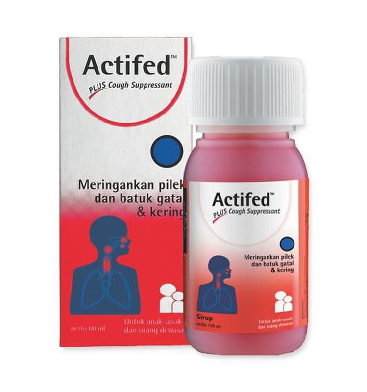 Actifed Sirup Obat Pilek dan Batuk Gatal & Kering - 1 Karton Isi 4 Pcs ...