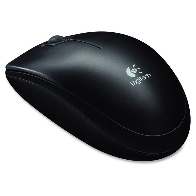 Logitech B100 Optical Mouse - Hitam