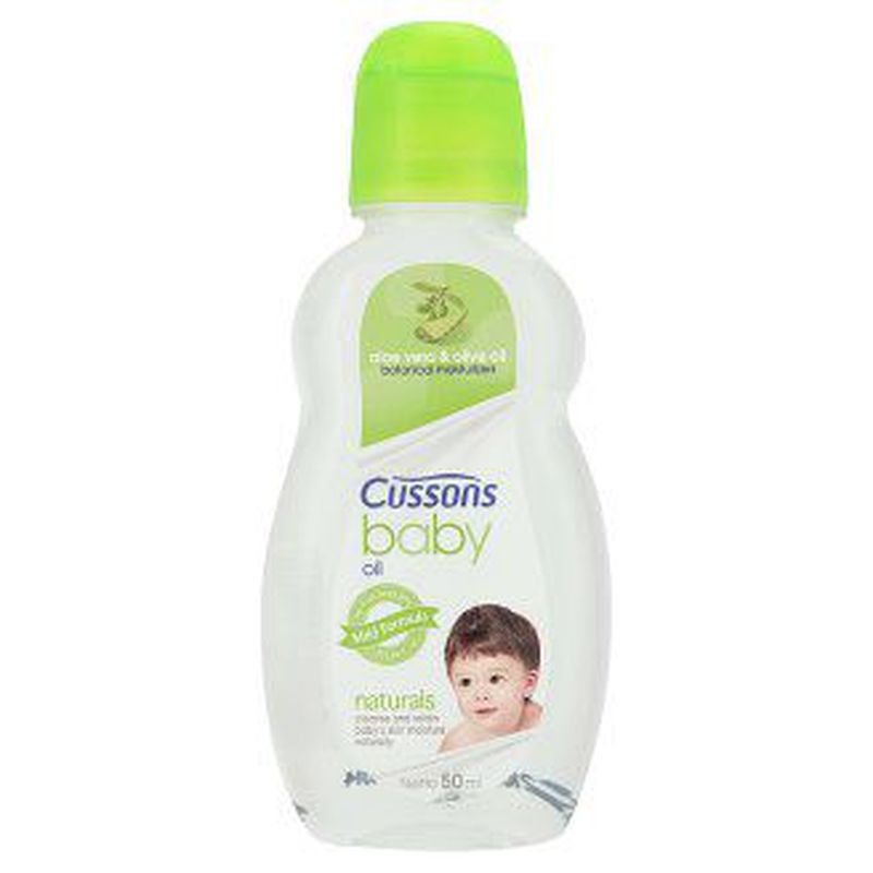 Cussons Baby Oil Naturals - Aloe Vera & Olive Oil - 1 Box Isi 96 Botol ...