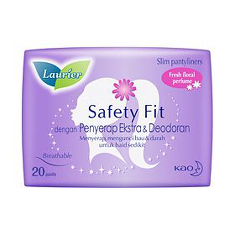 Laurier Pantyliner Safety Fit Non Perfumed - 1 Karton Isi 84 Pcs