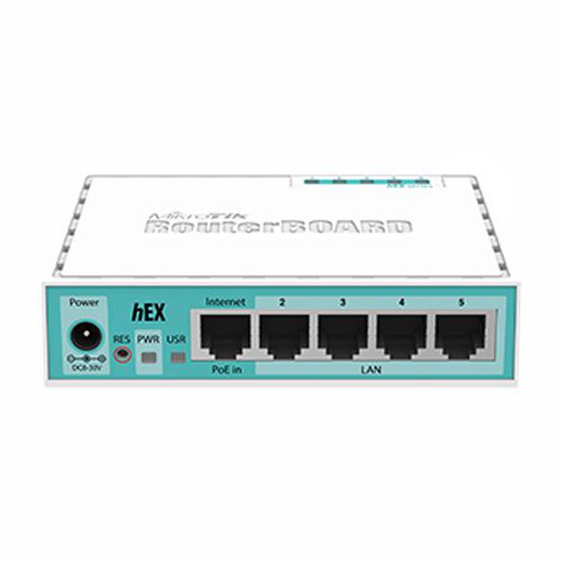 Mikrotik Ethernet Gigabit Router hEX - RB750Gr3 - 470 Mbps - Putih - Putih