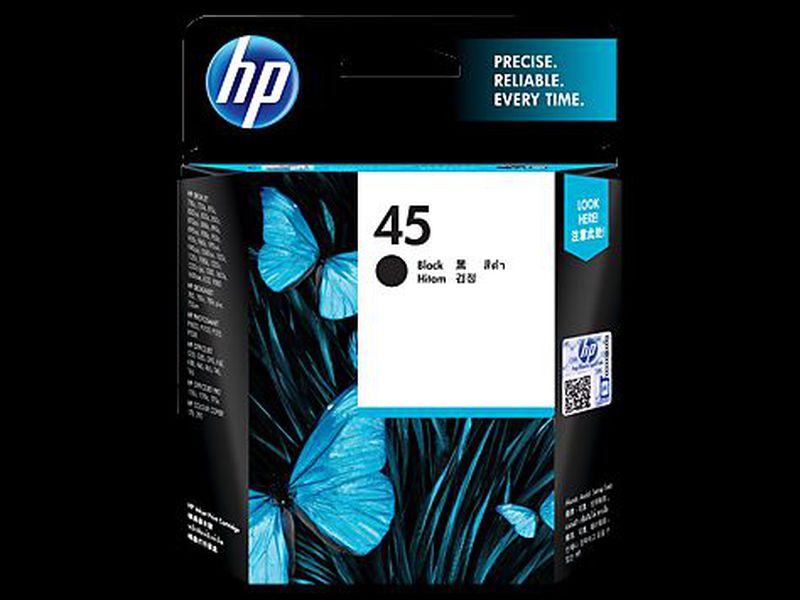 HP Original Ink Cartridge 45 - 51645AA - Hitam - Hitam