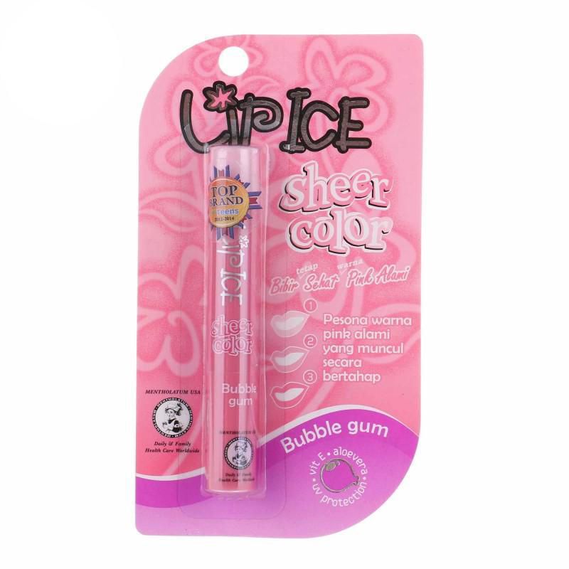 Lip Ice Lip Balm Sheer Color Bubble Gum - 2 Gr - 1 Karton Isi 12 Pcs