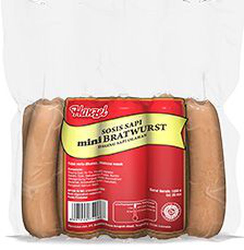 Hanzel Mini Bratwurst 1 kg - Karton Isi 10