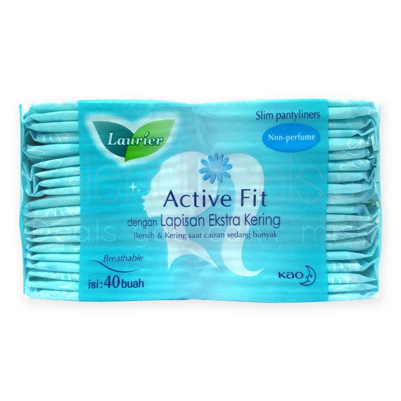 Laurier Pantyliner Active Fit Non Perfumed - 1 Karton Isi 42 Pcs