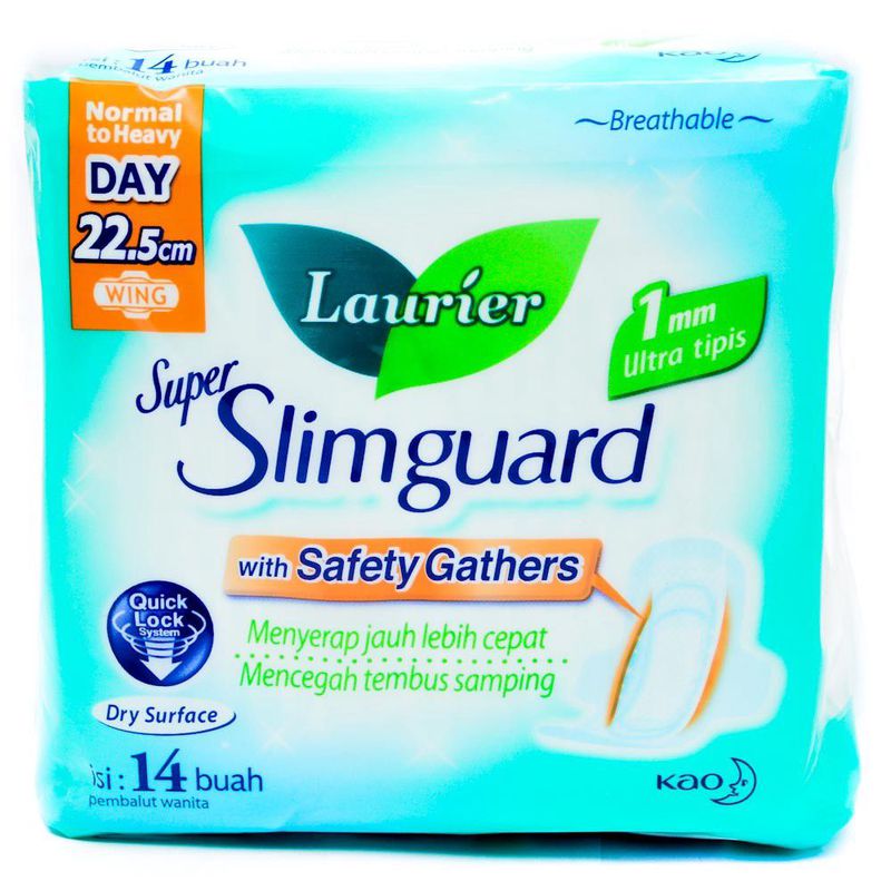 Laurier Super Slim Guard Day - 22.5 cm - 1 Karton Isi 16 Pcs