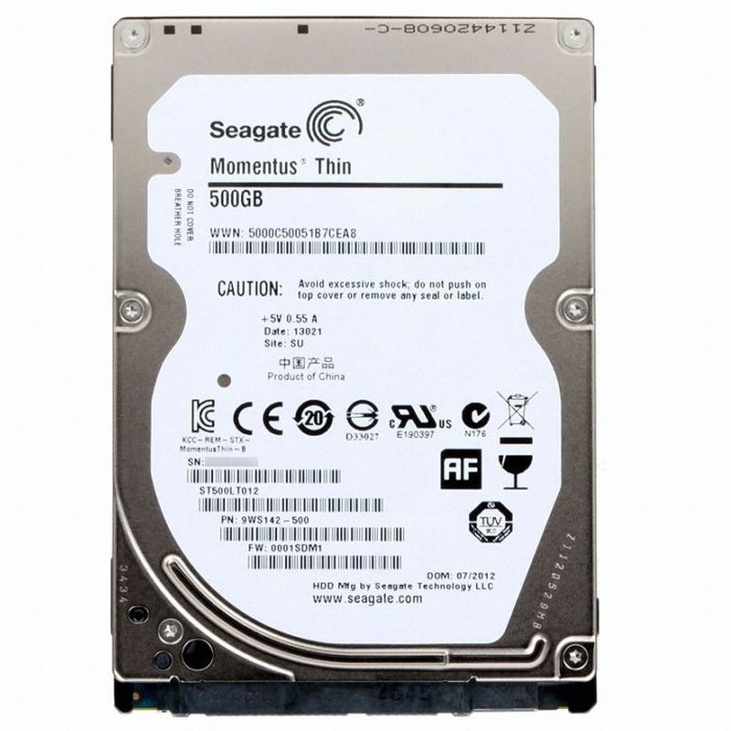 Seagate Laptop Thin Hardrive ST500LT012 - SATA 5400 RPM - 2.5 Inci - 500GB