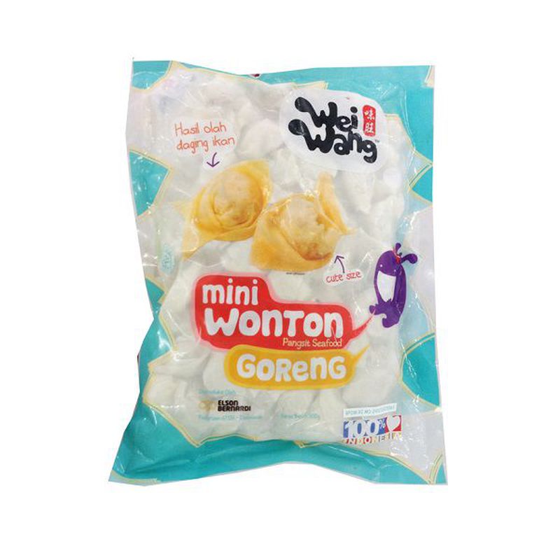 Wei Wang Mini Wonton Goreng Seafood - 1 Karton Isi 15 Pak @ 500 gram