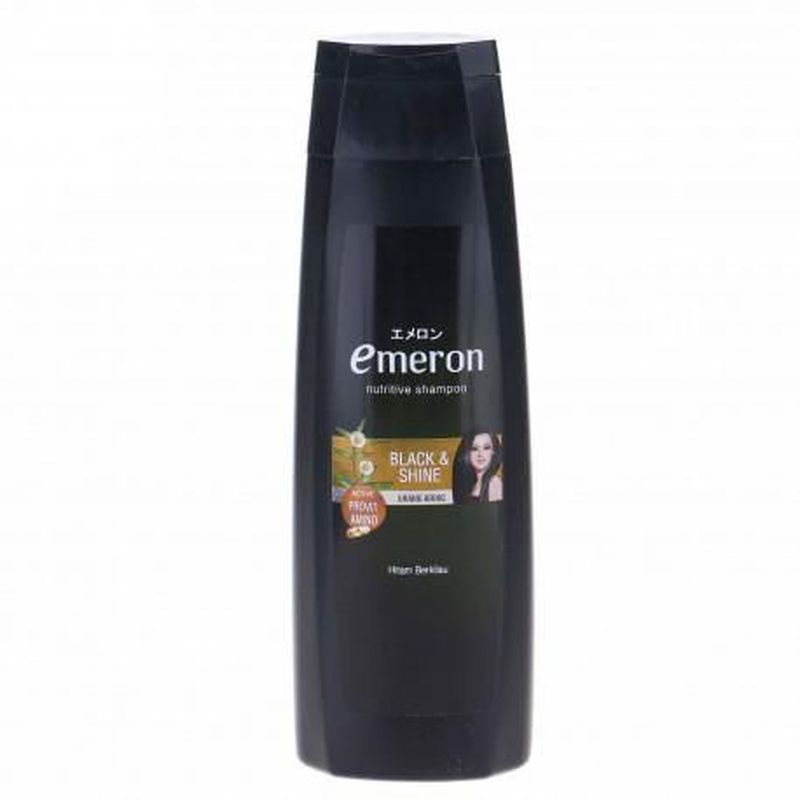 Emeron Shampoo Black & Shine - 1 Karton Isi 12 Botol @ 170 ml