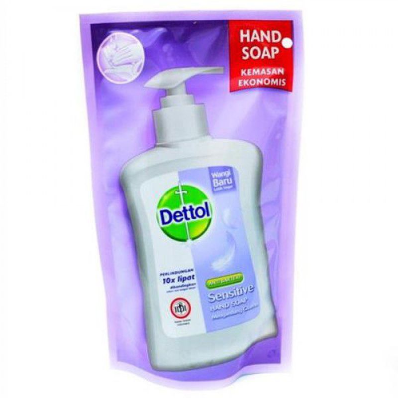 Dettol Hand Soap Refill - Sensitive - 1 Box Isi 24 Pouch @ 200 ml