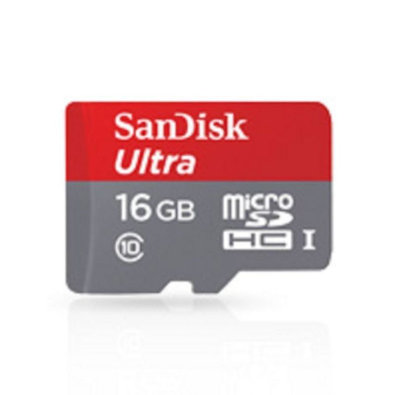 SanDisk Ultra Micro SD Class 10 - 16 GB - Merah/Abu-Abu - Merah/Abu-Abu