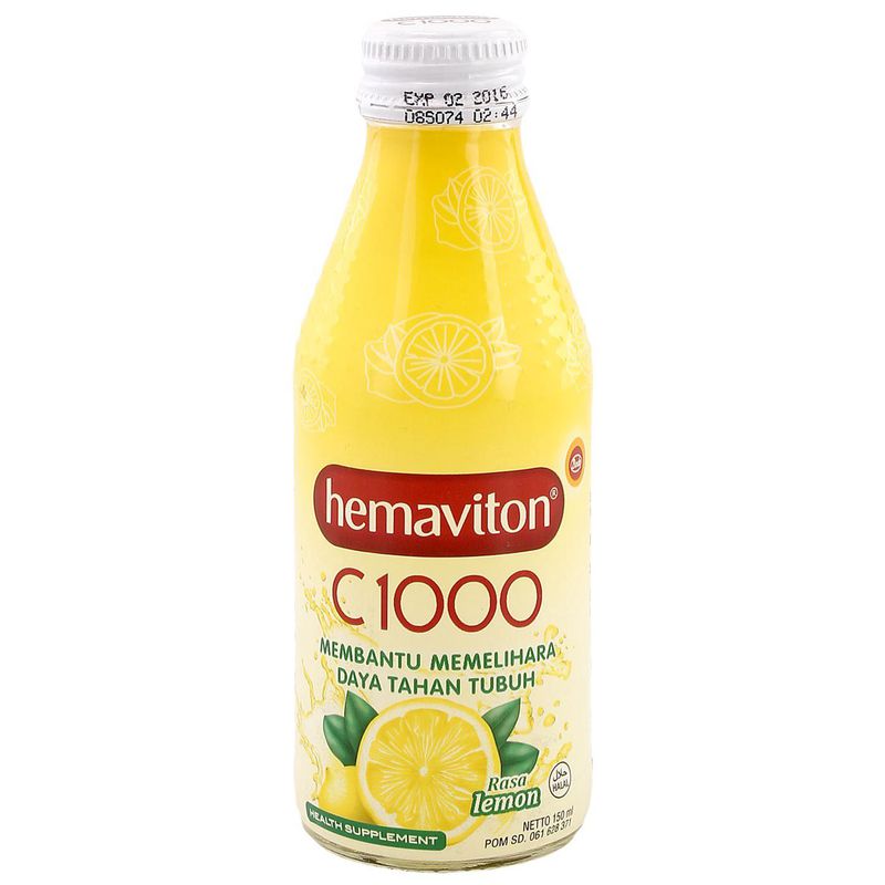 Hemaviton C-1000 Minuman Kesehatan - Rasa Lemon - 1 Karton Isi 30 Pcs ...