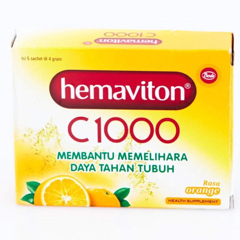 Hemaviton C-1000 Minuman Kesehatan - Rasa Orange - 1 Karton Isi 10 Pcs ...