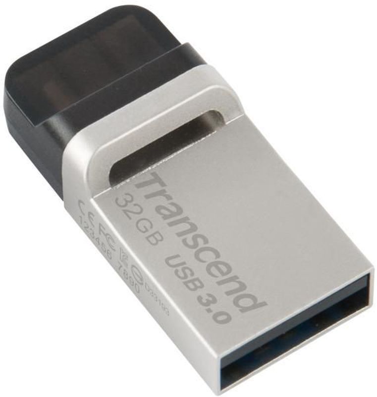 Transcend OTG JetFlash 880 - 32 GB - Silver - Silver